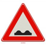 Slecht wegdek verkeersbord J01 aluminium bord