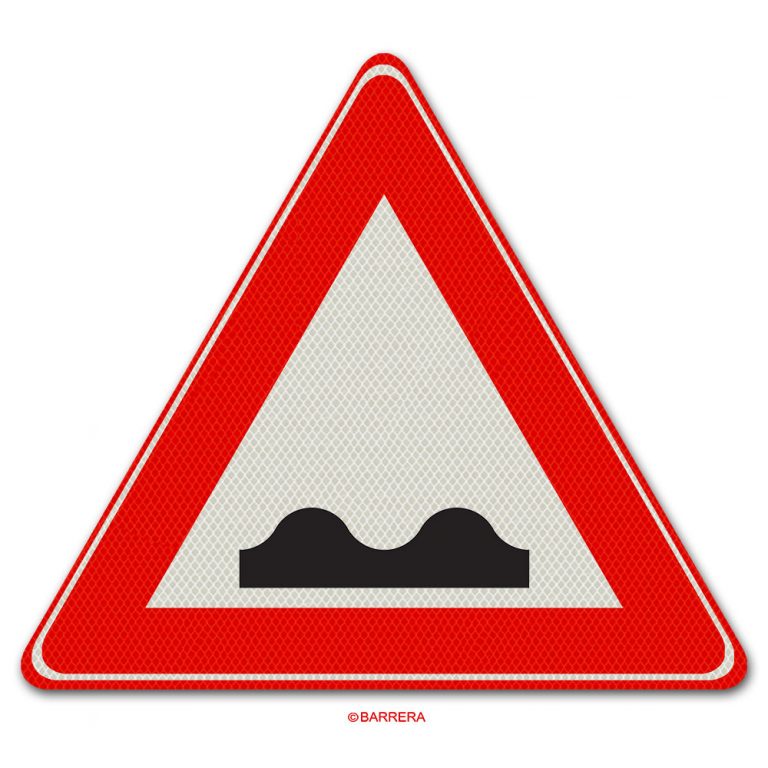 Slecht wegdek verkeersbord J01 aluminium bord